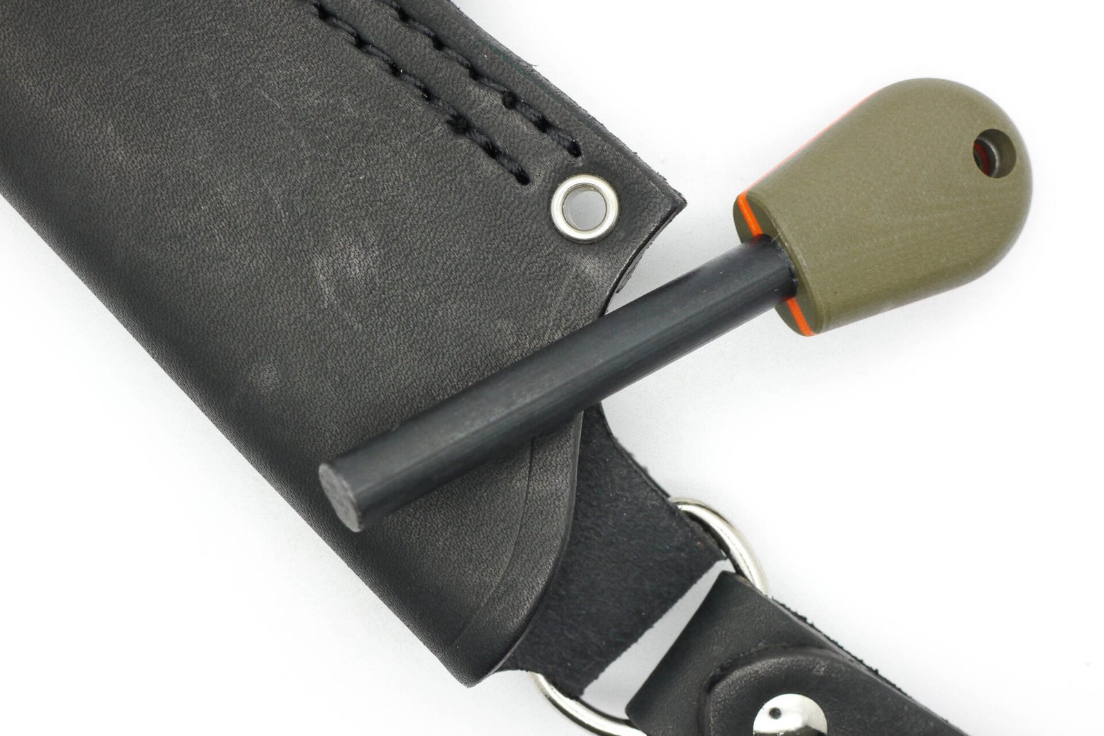 AK Firesteel Ferrocerium Rod - Ranger Green w/ Orange Liner G10 Handle ...